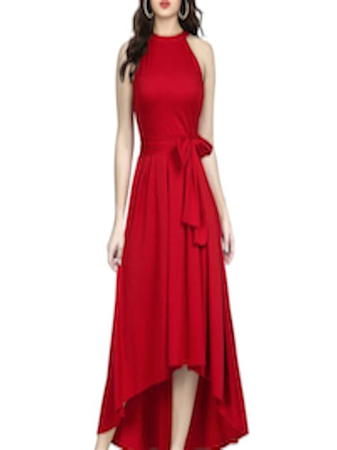 Buy Baesd Red Fit And Flare Dress Dresses For Women 25702950 Myntra