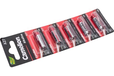 Батарейка Camelion LR27A BL-5 Mercury Free A27-BP5 12В Блистер 5 шт ...