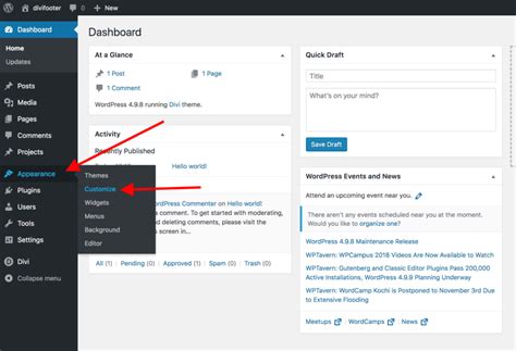 how to edit your footer in divi theme