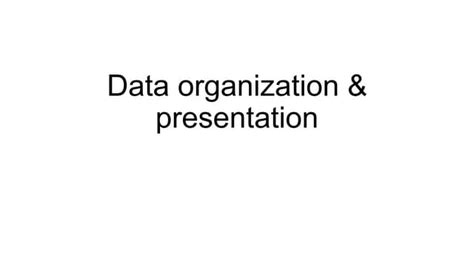 Presentation Of Statistical Data Pptx