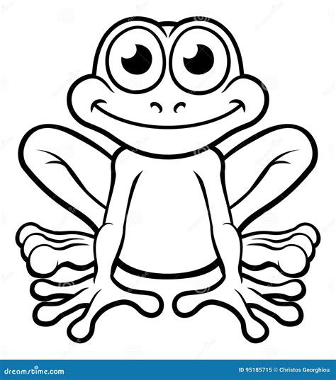 Personaje De Dibujos Animados De La Rana Ilustración del Vector