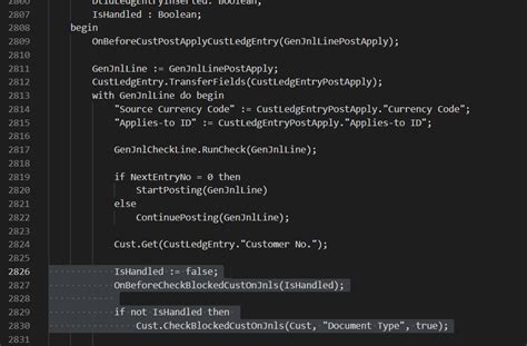 Event Request Codeunit 12 Gen Jnl Post Line
