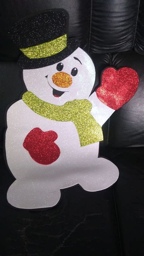 Boneco de Neve Natal EVA Manualidades navideñas Manualidades