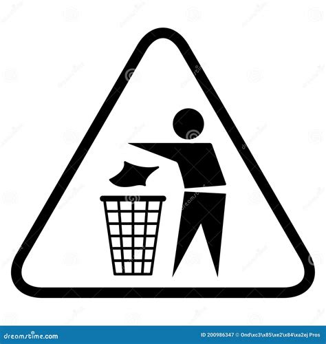 Tidy Man Symbol Do Not Litter Icon Keep Clean Dispose Of Carefully