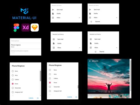 Material React Components UI Kit Freebie For Figma And Adobe XD