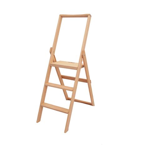 Scala Portatile In Legno Salita Singola 3 Gradini Naturale Arredo Giardino