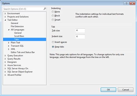 Working With Tabs And Spaces In Ssms Day 34 Wayne Sheffield Working With Tabs And Spaces In Ssms Day 34 Wayne Sheffield