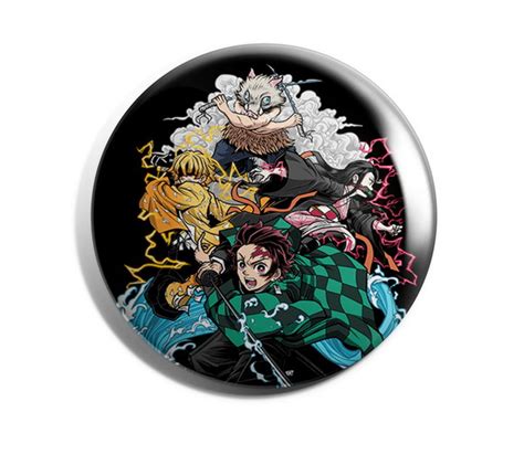 Bottom Kimetsu No Yaib Demon Slayer Button 35 Cm Broche Elo7