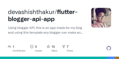 Github Devashishthakurflutter Blogger Api App Using Blogger Api