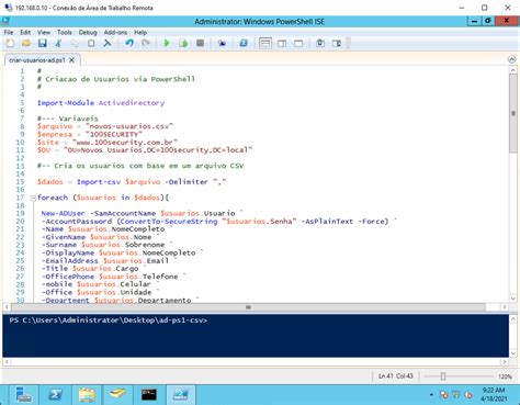 Github 100securityad Ps1 Csv Criar Usuários Via Powershell Com Csv