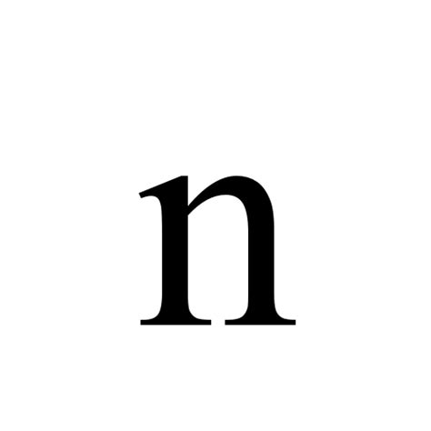 N Latin Small Letter N Times New Roman Regular Graphemica
