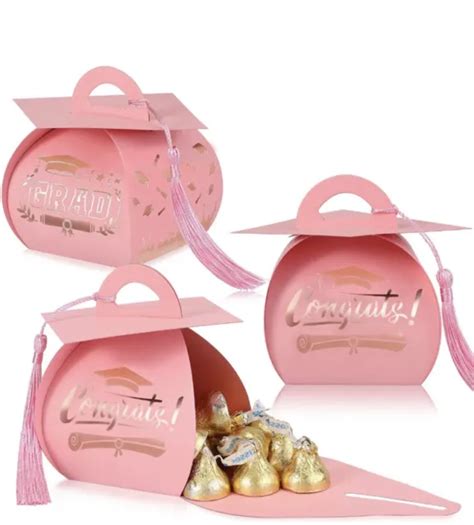 30 Pcs Graduation Cap T Box Candy Box With Tassel £1879 Picclick Uk