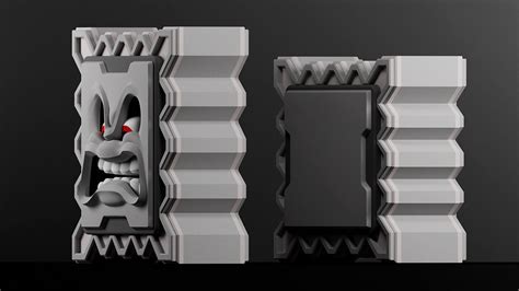 Super Mario Thwomp 3d Model Cgtrader