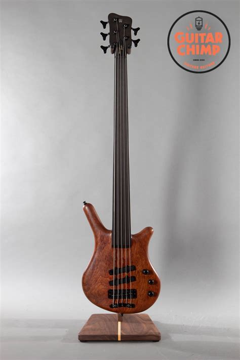 1999 Warwick Thumb Neck Thru Nt 5 5 String Fretless Bass Guitar Chimp