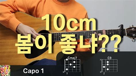 10cm 봄이 좋냐 기타 코드 커버 타브 악보 L Guitar Cover Acoustic Chord