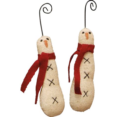 Skinny Snowman Ornament Set Primitives By Kathy