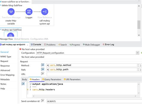 Flow Or Subflow As A Function In Mule