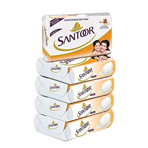 Santoor Sandal And Almond Milk Soap Buy 4 Get 1 Free 125g Each₹ 12900