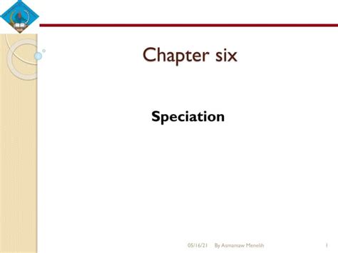 Speciation Pdf