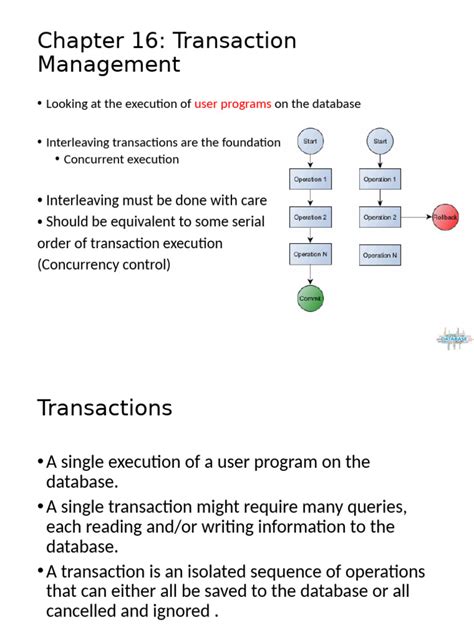 Chapter 16 Transaction Management Pdf Database Transaction Data