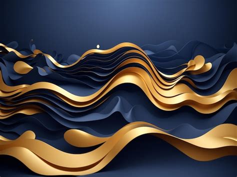 Premium Ai Image 3d Modern Wave Curve Abstract Presentation Background Luxury Paper Cut Background