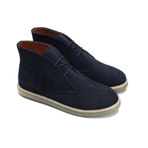 Crest™ Blue Split Suede Chukka Boots Plain Toe