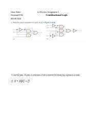 Combinational Logic Circuit Implementations Analysis Course Hero