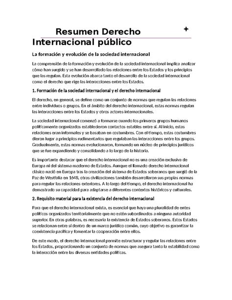 Resumen Derecho Internacional Público Resumen Derecho Internacional