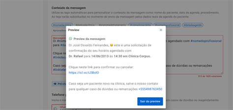 Como Personalizar As Mensagens De Lembrete E De Confirmação De Consulta