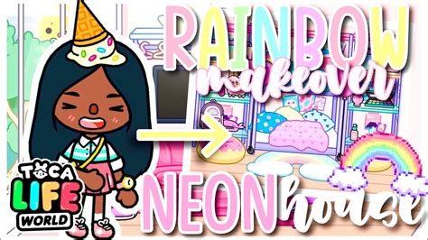 Neon Rainbow House Makeover Toca Boca Youtube