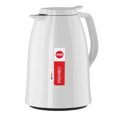 Pichet Isotherme 1 Litre Blanc Brillant Mambo Emsa Pas Cher