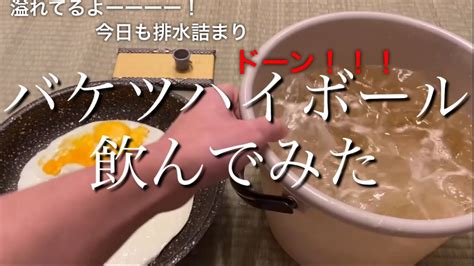 【コメ付き】バケツでハイボール飲んでみた（アル中カラカラ） Youtube