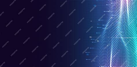 Premium Vector 5g Dot Line Mobile Technology Wireless Data Network And Connection Technology