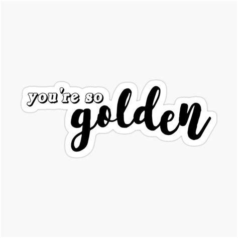 Harry Styles You Re So Golden Sticker