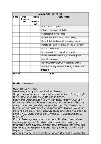 Year 7 Writing Lesson Teaching Resources