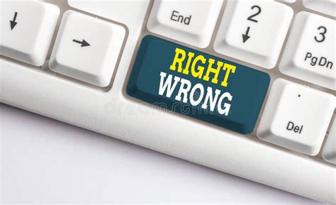 Conceptual Hand Writing Showing Right Wrong Business Photo Showcasing Choose Between Two