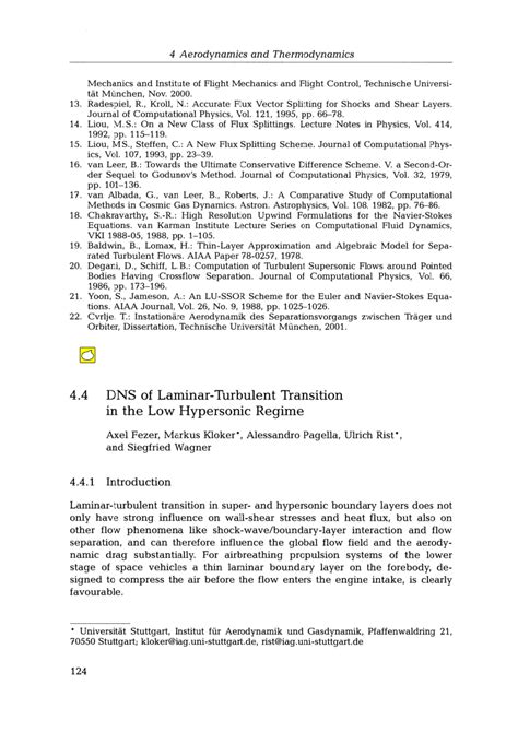 Pdf Aerodynamics And Thermodynamics Dns Of Laminar Turbulent Transition In The Low Hypersonic
