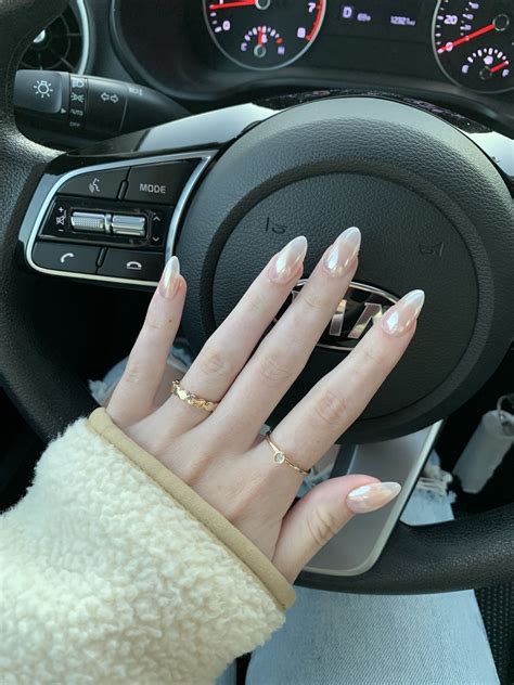Hailey Bieber Nails Sparkle Nails Nails Pretty Acrylic Nails