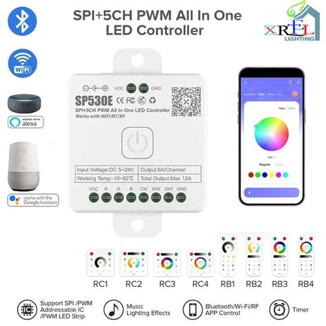 all in one led controller sp530e 5ch pwm spi pixels for led strip ws2812b ws2811 sk6812 fcob