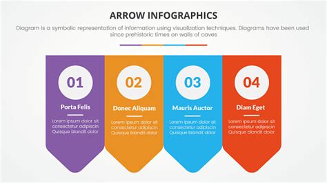 Arrow Style Infographic Slide Presentation Template With Modern Flat