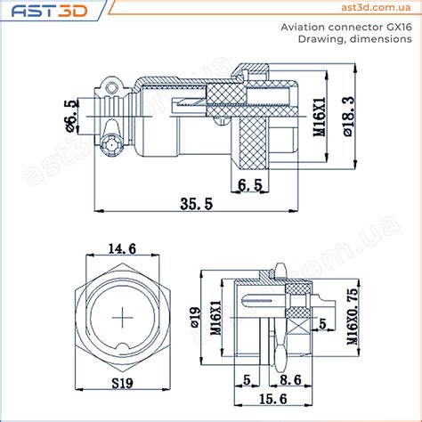 Gx Connector Dimensions And Specifications • Ast3d