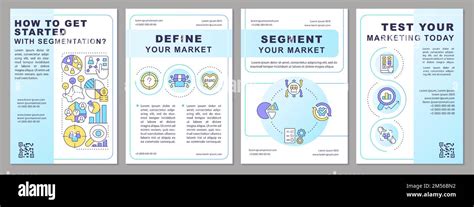 get started with segmentation blue brochure template stock vector image