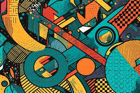 Premium Photo Retro Remixed Abstract Artistic Background