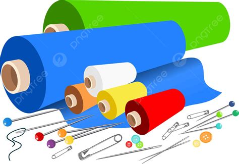 Vector Fabric Sewing Accessories Spool Pattern Tailoring Vector Spool