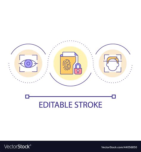 Biometric Identification Loop Concept Icon Vector Image