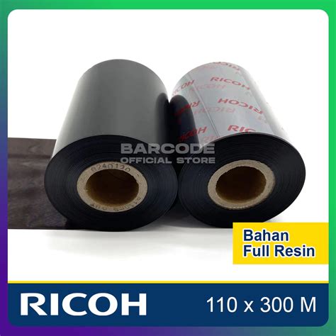 Jual Full Resin Ribon Barcode 110x300 Ricoh Tinta Printer Barcode
