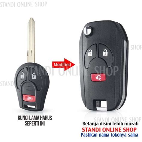 Promo Casing Kunci Lipat Flip Key Rumah Kunci Nissan March Seaesaw