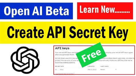 How To Create OpenAI API Secret Key For Free How To Generate Openai