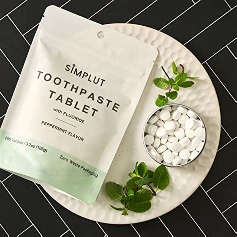 Chewable Toothpaste Tablets With Fluoride Pack Travel Sized Oral Care Eco Friendly Vegan