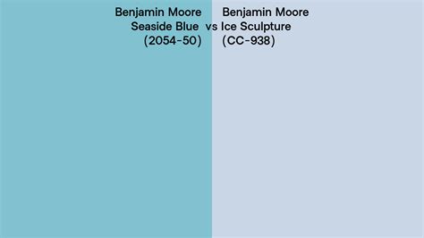 Benjamin Moore Seaside Blue Vs Ice Sculpture Side By Side Comparison